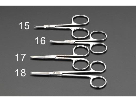 【仕様】●材質：ステンレス、シャイニーポリッシュ仕上げ●全長：90mm●刃長：25mm●刃先：先細、曲刃【備考】※メーカーの都合により、パッケージ・仕様等は予告なく変更になる場合がございます。【検索用キーワード】エスコ　ESCO　えすこ　9...