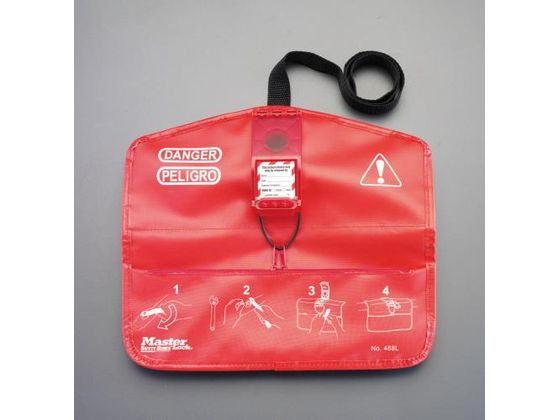 【仕様】●ボールバルブの安全のためのロックアウト●材質：本体：ポリエステル、金具：PVC、HDPEプラスチック●適応温度範囲：−40℃〜121℃●サイズ：本体：325×290×37（T）mm　テープ：25×700（L）mm●鍵穴径：8mm●...