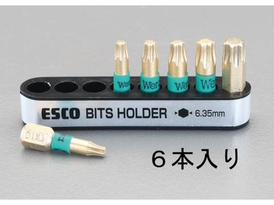 【仕様】●【セット内容】：6本セット●TORXビット・六角シャンク：1／4”・先端ダイヤモンドコーティング・Bi　Torsion仕様・全長：25mm・サイズ：T10・T15・T20・T25・T30・T40・重量：3（T10、T15）・4（T...
