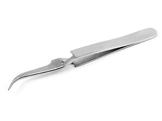 【仕様】●逆作用ピンセット●先端：曲・鋭●材質：ステンレス（SUS304）●先端幅：0．4mm●全長：115mm【備考】※メーカーの都合により、パッケージ・仕様等は予告なく変更になる場合がございます。【検索用キーワード】エスコ　ESCO　え...
