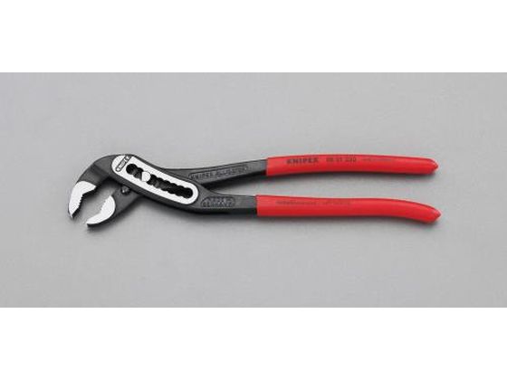【仕様】●メーカー：KNIPEX（クニペックス）●型番：8801250●ハンドル：プラスチックコーティング●仕上げ：磨き●全長：250mm●重量：319g●最大ナット：46mm●最大開口：2”●調整段数：9●少ない力でパイプやナットを確実に...