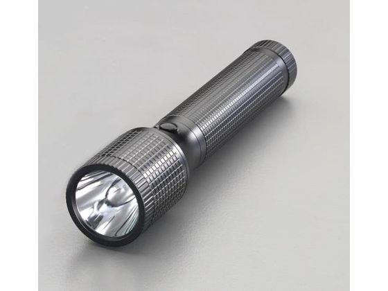 【仕様】●光源：白色LED球1灯●明るさ：140ルーメン●使用電池：単1電池×2本（別売）●電池寿命：連続使用5時間●集光●照射パターン：点灯●照射距離：120m●サイズ：φ56×256mm●重量：517g（本体のみ）●ボディ材質：アルミ合...