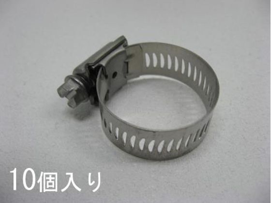 【仕様】●適合直径：13〜23mm●バンド幅：14．2mm●六角（−）ねじ：5／16”（8mm）●材質：オールステンレス●スクリュー：SUS410●入数：10個【備考】※メーカーの都合により、パッケージ・仕様等は予告なく変更になる場合がござ...