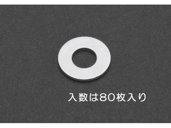 【仕様】●材質：鉄（三価クロメート）●サイズ：M4●内径×外径×厚み：4×10×0．8mm●入数：80個【備考】※メーカーの都合により、パッケージ・仕様等は予告なく変更になる場合がございます。【検索用キーワード】エスコ　ESCO　えすこ　M...