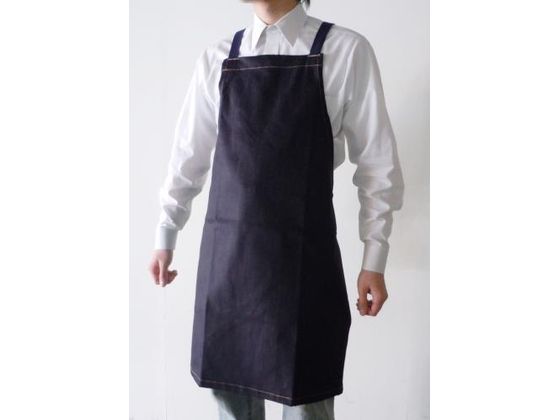 【仕様】●サイズ：61×83cm●材質：エプロン：綿デニム肩紐：綿腰紐：綿●縫い糸材質：ポリエステル●ひもは背中でクロス脇のD管を通して後で結ぶ式●巾の広い作業用エプロン●縫製品のため、サイズが若干異なることがあります。ご了承下さい。●ポケ...