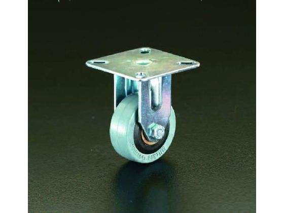 【仕様】●仕様：固定車輪●耐熱温度：−20〜60℃●材質：金具：スチール、車輪：ソリッドラバー●車輪径×幅：75×25mm●耐荷重：60kg●全高：100mm●ボールベアリング●リムは耐衝撃性のあるナイロン6製●軽荷重タイプ●プレート取付け...