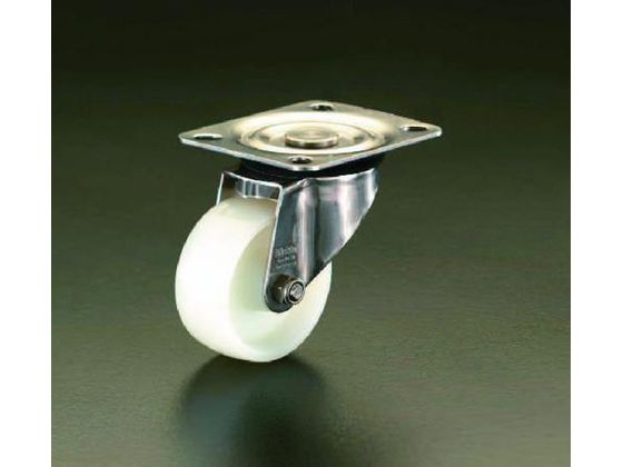 【仕様】●仕様：自在ブレーキ無●材質：金具：ステンレス、車輪：ナイロン6●車輪径×幅：100×37mm●全高：125mm●耐熱温度：−25〜80℃●耐荷重：150kg●重量：0．6kg●車輪は耐久性・耐食性・防錆に優れたプレーンベアリング仕...