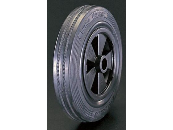 【仕様】●材質：タイヤ：ソリッドラバーリム：ポリプロピレン●車輪径×幅：125×37．5mm●軸径：15mm●耐熱温度：−20〜60℃●耐荷重：100kg●車輪は耐久性・耐食性・防錆に優れたプレーンベアリング仕様（ベアリングなし）●リムは衝...