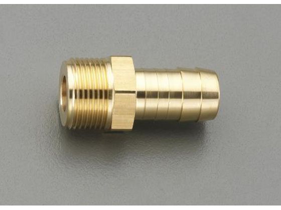 【仕様】●ねじ径：G（PF）3／4”●適合ホース内径：3／4”（19mm）●材質：真鍮●最高使用圧力：1．2MPa（12kgf／cm2）●穴径：13mm●六角対辺：27mm●ステム有効長：32mm●ねじ有効長：16mm●全長：56mm●重量...