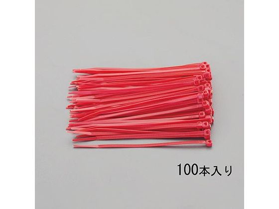 【仕様】●色：赤●全長：250mm●幅：3．6mm●最大径：74mm●厚み：1．4mm●ループ引張強度：18kgf●材質：ナイロン66●使用温度範囲：−40〜85℃●入数は100本入りです。【備考】※メーカーの都合により、パッケージ・仕様等...