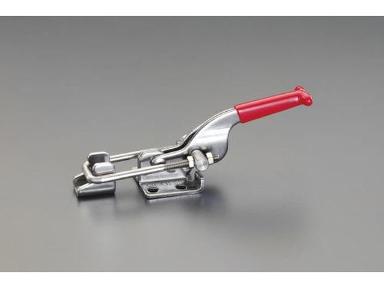 【仕様】●横ラッチ型●材質：ステンレス●締付能力：318kg●サイズ：44．4×121．8×42mm●取付金具：44．4×39．7mm●取付穴：φ6．7mm　4箇所、φ6．3mm　2箇所●環の全長：87．5mm●重量：225g●環の長さ調整...