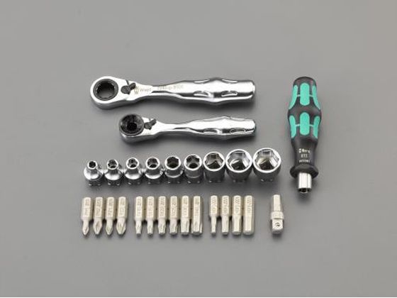 【仕様】●ミニビットラチェットハンドル（六角対辺1／4”）：87mm●ミニソケットラチェットハンドル：107mm●ミニドライバーハンドル：78mm●（1／4”）ソケットアダプター●（1／4”）ソケット（6角）：4．0・5．0・5．5・6．0...