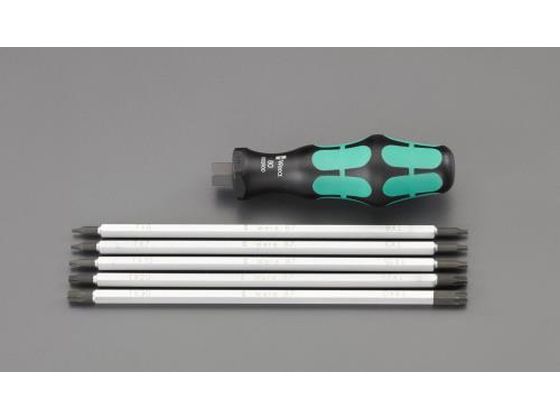 【仕様】●【セット内容】：6点●EA560WB−5（ドライバーハンドル）：109mm●サイズ：T6×T8・T7×T9・T10×T15・T20×T25・T30×T40（L：175mm）●ハンドル六角シャンク：1／4”●ビット全長：175mm●...