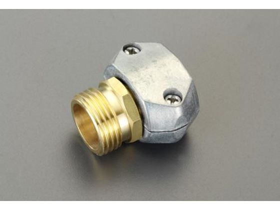 【仕様】●サイズ：44×41mm●適合ホース内径：5／8”・3／4”●ねじサイズ：3／4”NHオス●ゴム・プラスチックホース用●ビスはステンレス製●材質：真鍮【備考】※メーカーの都合により、パッケージ・仕様等は予告なく変更になる場合がござい...