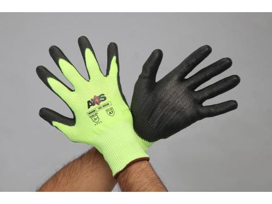 【仕様】●EU規格CE　EN388耐切創レベル5●厚み：1．2mm●乾燥・湿潤どちらの環境下でも優れた耐摩耗性を有しています。●サイズ：M●全長：240mm●掌周り：190mm●中指長さ：80mm●材質：樹脂部分：ポリウレタン繊維部分：ステ...