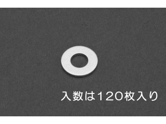 【仕様】●材質：アルミ●サイズ：M3●内径×外径×厚み：3×8×0．5mm●入数：120枚●アルミは軽量で、腐食に強く、放熱性が高い特性を持っています。●アルミは比重2．7で、鋼の約30％という軽さです。●アルミの用途は、「軽さ・放熱性」に...