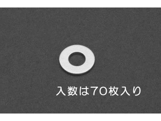 【仕様】●材質：アルミ●サイズ：M5●内径×外径×厚み：5×12×0．8mm●入数：70枚●アルミは軽量で、腐食に強く、放熱性が高い特性を持っています。●アルミは比重2．7で、鋼の約30％という軽さです。●アルミの用途は、「軽さ・放熱性」に...