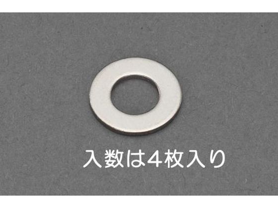 【仕様】●材質：チタン●呼：M5●内径×外径×厚み：5×12×0．8mm●入数：4枚●チタンは耐食性に優れ、軽くて強い特性を持っています。純チタンは比重4．51で、鋼の50％、ステンレス鋼の約60％という軽さです。耐食性ではステンレス鋼や銅...