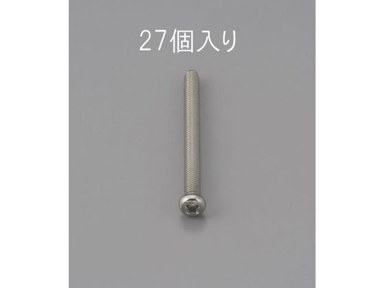 【仕様】●材質：ステンレス●並目ねじ●全ねじ●頭形状：（＋）ナベ頭●サイズ：M3×8●ピッチ：0．5●入数：27個【備考】※メーカーの都合により、パッケージ・仕様等は予告なく変更になる場合がございます。【検索用キーワード】エスコ　ESCO　...