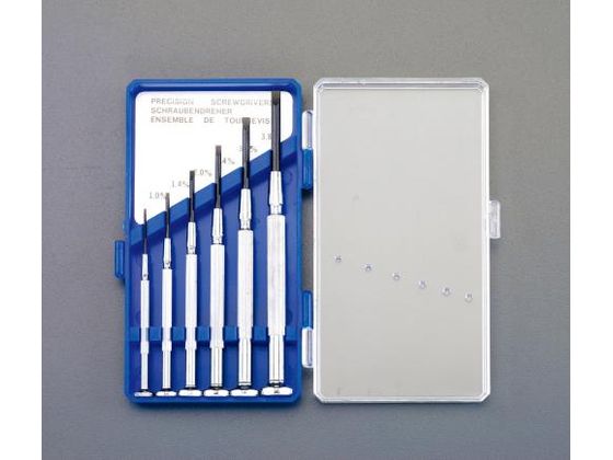 【仕様】●【セット内容】（−）ドライバー：1．0、1．4、2．0、2．4、3．0、3．8mm●全長：75〜123mm【備考】※メーカーの都合により、パッケージ・仕様等は予告なく変更になる場合がございます。【検索用キーワード】エスコ　ESCO...