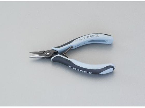 【仕様】●メーカー：KNIPEX（クニペックス）●型番：3452130ESD●全長：135mm●バネ付●ハンドル：コンフォート（ESD）●★精密レーザー加工されたクロスの刻み目●つかむ・曲げる作業に最適●先端（幅×厚み）：1．5×1．5mm...