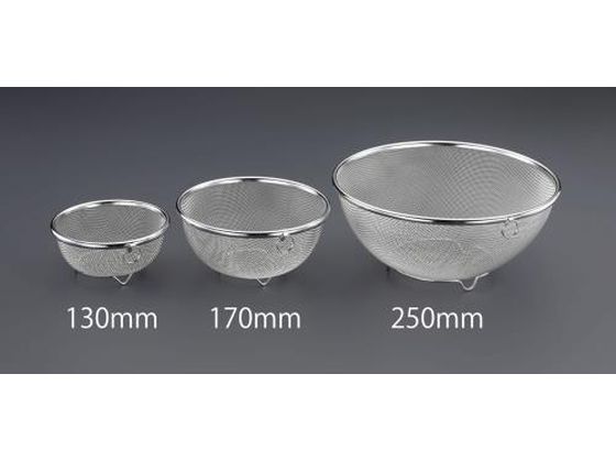 【仕様】●サイズ：φ130×60（H）mm●目開：2．62mm●メッシュ：8●線径：0．55mm●材質：ステンレス（SUS304）●吊下げリング付き●リング径：φ20mm●リング付きなので、吊下げて収納できます。●台座がワイヤーなので、ゴミ...