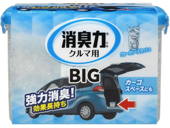 【商品説明】天然植物抽出エキス配合で、エアコン臭、タバコ臭、汗臭など車内の気になるニオイをしっかり消臭。カーゴスペース・トランクなどの大空間用です。【仕様】●自動車用消臭芳香剤●ウォータリースカッシュ●使用期間：通常約2〜4ヵ月間（季節や使...