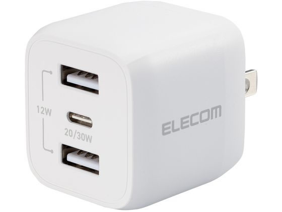 【商品説明】USB　Type−C（TM）（USB−C（TM））ポートとUSB−Aポートの合計3ポートを搭載し対応するスマートフォン、タブレット、小型ノートパソコンなどを充電できる、GaN（窒化ガリウム）を採用し小型で軽量なUSB　AC充電器...