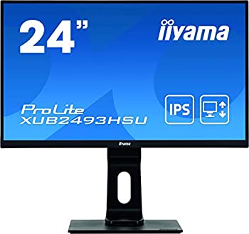 【中古】マウスコンピューター iiyama モニター ディスプレイ XUB2493HSU-B1(23.8型/IPS方式ノングレア非光沢/広視野角/昇降スィーベルチルトピボット/1920x1080/DP,HDMI,D-Sub)【メーカー名】【...