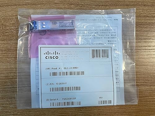 【中古】(未使用品)GLC-LH-SMD 1000BASE-LX/LH SFP transceiver module, MMF/SMF, 1310nm, DOM 10GBASE-SR SFP Module New Sealed With G...