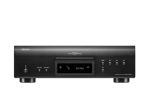 【中古】(未使用品)デノン SACDプレーヤー 家庭用 CDプレーヤー 超高精度192kHz/32bit D/Aコンバーター 耐振設計 DSD/FLAC/WAVファイル対応 ピュアダイレクトモード デジタル出力2個 ブラック DCD-170...