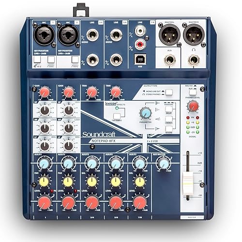 【中古】SOUNDCRAFT (サウンドクラフト) Notepad-8FX コンパクトアナログミキサー USBオーディオインターフェース搭載 【国内正規品】【メーカー名】【メーカー型番】【ブランド名】Soundcraft ミキサー 【商品説...