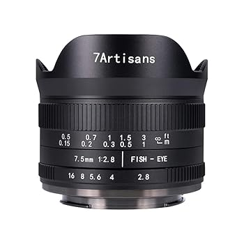 【中古】(未使用品)7artisans 7.5mm F2.8 FISH-EYE II ED Xマウント MF 単焦点レンズ APS-C (国内正規品・メーカー2年保証付) 魚眼レンズ 富士フィルムX fuji X ミラーレス用 マニュアルフ...