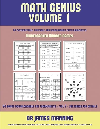 【中古】Kindergarten Number Games (Math Genius Vol 1): This book is designed for preschool teachers to challenge more able p...