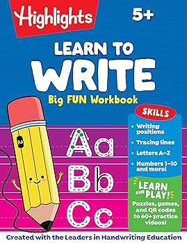 【中古】Learn to Write Big Fun Workbook: 112-Page Handwriting Practice Book for Kids 5-7, Learn How to Write with Puzzles, T...
