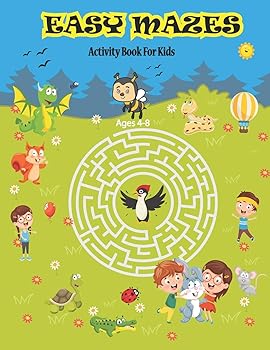 【中古】(非常に良い)Easy Mazes Activity Book For Kids Ages 4-8: Amazing Mazes Activity Book For Boys and Girls. Puzzle Game For 4...