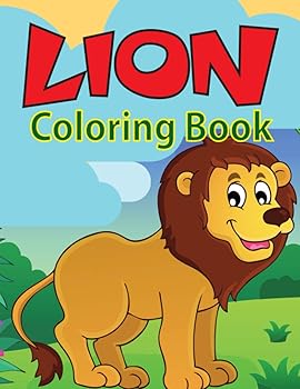 【中古】(非常に良い)Lion Coloring Book: Great Coloring Book For Kids and Preschoolers, Simple and Cute designs, Ages 4-8 (Kids Co...