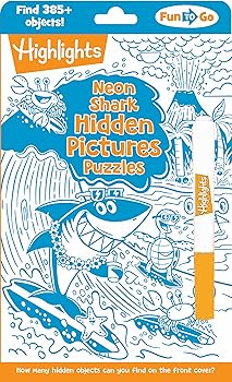 【中古】(非常に良い)Neon Shark Hidden Pictures Puzzles: Fun Seek-and-Find Kids Activity Book for Ages 69 with over 300 Hidden Obj...