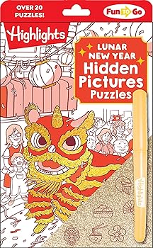 【中古】(非常に良い)Lunar New Year Hidden Pictures Puzzles: Festive Lunar New Year Book for Kids Featuring Over 300 Objects to Fi...