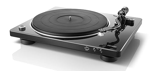 【中古】Denon DP-450USB 半自動アナログ ターンテーブル 録音用USB出力 スピードオートセンサー 特別設計のカーブトニーム 33 1/3 45 78RPM(ヴィンテージ) 速度 オーディオ ブラック【メーカー名】【メーカー型...
