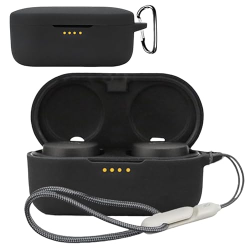 【中古】(非常に良い)For デノン Denon ワイヤレスイヤホン bluetooth PerL Pro AH-C15PL ケース 柔らかなシリカゲルのスポーツクールなデザイン 衝撃吸収 防水 防塵 軽量 紛失防止用のフックを搭載した ス...