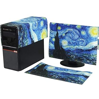 【中古】(非常に良い)HIGHAWKモニターカバー セット PCカバー ディスプレイ キーボードカバー 防塵 保護 液晶 可愛い（星空 20-22インチ）【メーカー名】【メーカー型番】【ブランド名】HIGHAWK モニターカバー 【商品説明...