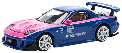 【中古】POP RACE 1/64 マツダ RX7 RE:雨宮 ブルー ピンク 完成品 PR640240【メーカー名】【メーカー型番】【ブランド名】ジェネシスカンパニー(Genesis Company) ミニカー・ダイキャストカー 【商品説...