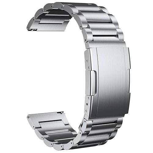 【中古】チタン製バンド クイックリリース 20mm 22mm チタニウム製ベルト スマートウォッチ 腕時計バンド Samsung/HuaWei/Amazfit/Garmin等に対応 150-220mmの手首対応 調整工具付属【メーカー名】【...