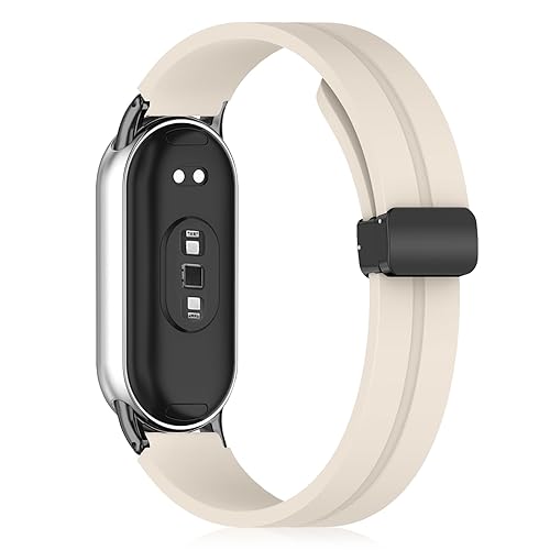 【中古】(非常に良い)[RanBluu] バンド Xiaomi Smart Band 10/9/8 対応 交換バンド マグネット Mi band 10/9/8 スマートウォッチ 替えベルト 交換ベルト スポーツストラップ シリコン製 防水 ...