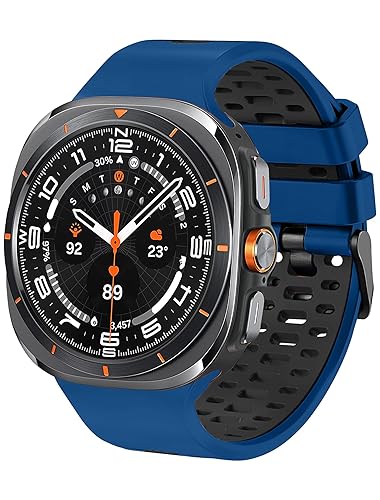 【中古】(未使用品)[RosMank] バンド Samsung Galaxy Watch Ultra 2025/2024 47MM 対応、 Samsung Galaxy Watch 8/7 Ultra 47MM 用ソフト 2色シリコン交換用...