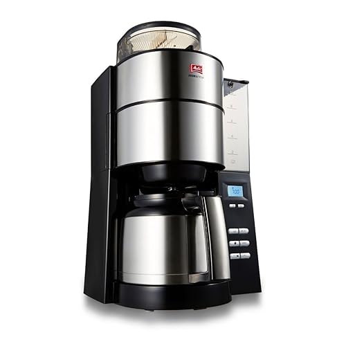 【中古】(非常に良い)メリタ(Melitta) 全自動 コニカル式 コーヒーメーカー ミル付き アロマフレッシュ 10杯用【豆・粉対応/豆・水計量不要/ミル機能/挽き目段階調節可能/タイマー予約機能/ステンレスポット】【メーカー名】【メーカ...