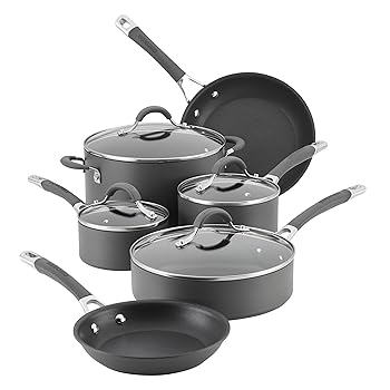 【中古】(未使用品)Circulon 83903 Radiance Hard Anodized Nonstick Cookware Pots and Pans Set, 10 Piece, Gray【メーカー名】【メーカー型番】【ブランド名...
