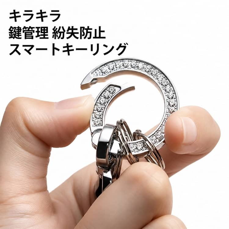 カラビナリングは押すと簡単に開き バッグやベルト通しに簡単に留めておけます。マルカンが3つもついているので「スマートキー」だけでなく「家のカギ」や「倉庫のカギ」なども一緒に管理できます！ドライバー式のDリングで大切なスマートキーをしっかりと...