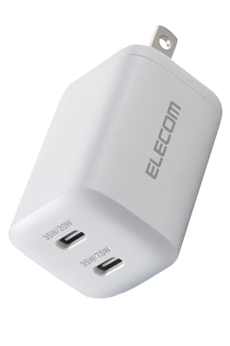 1)充電器単体ホワイト/-/EC-AC9335WH・Color:ホワイトStyle:1)充電器単体・パッケージ個数:1・USB Type-C(TM)ポートを2ポート搭載し、Macbook Airなど対応するノートパソコン・スマートフォン・タ...